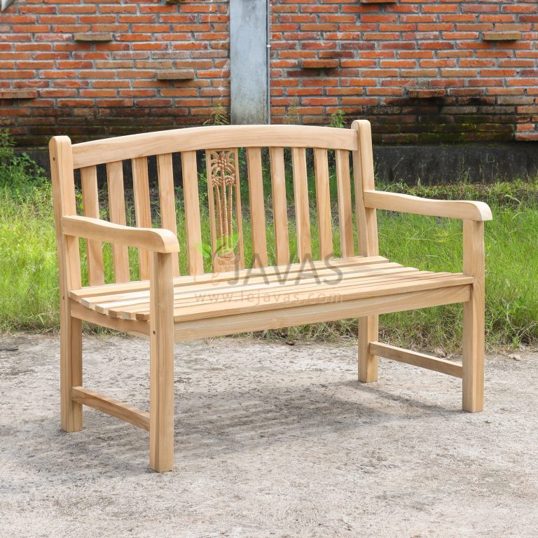 Curve Bench 2 Seater Classic Teak Outdoor Furniture Indonesia